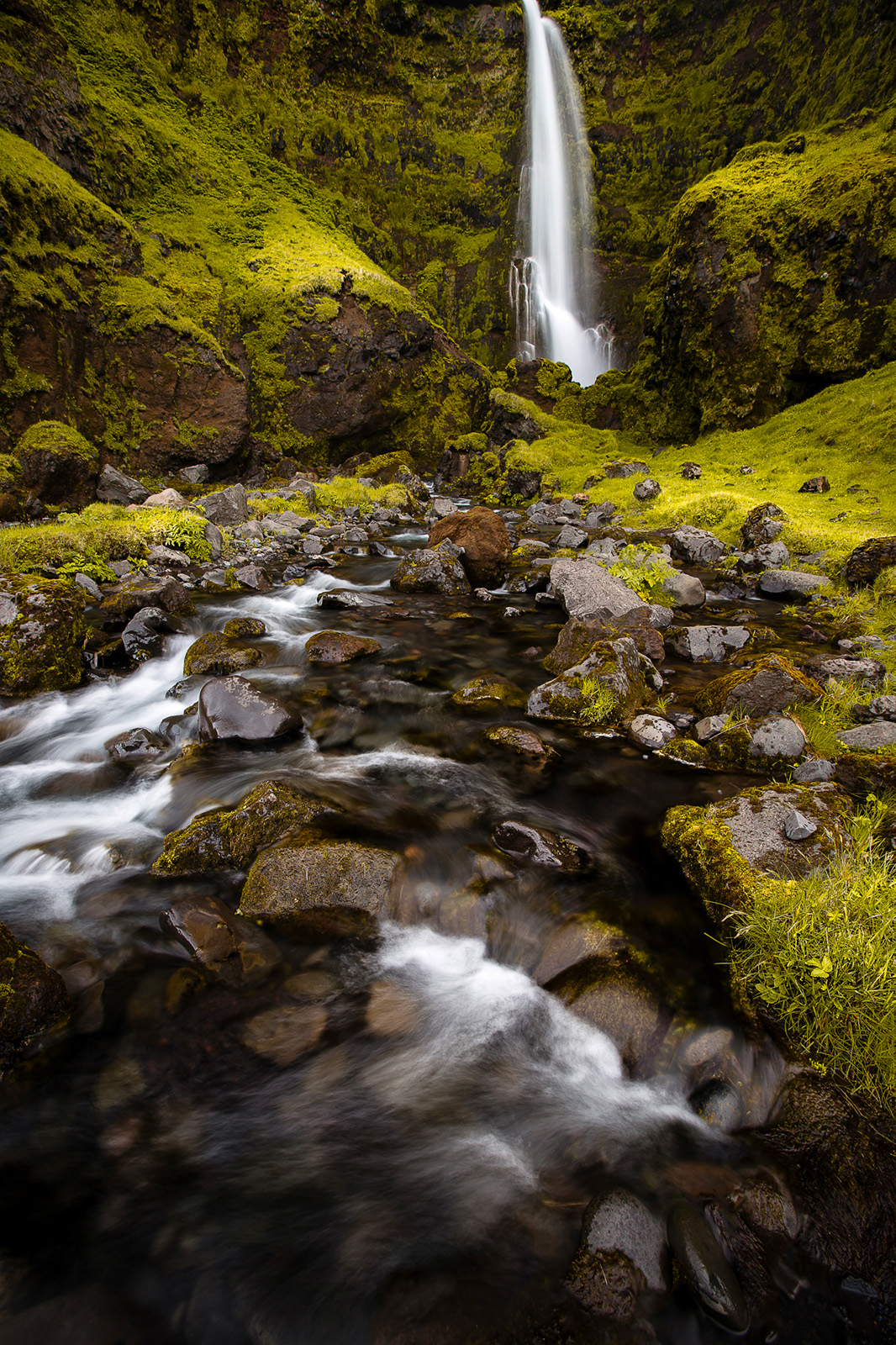 Tirage photo de cascade verdoyante